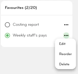 Smartly | Report generator - How to save a favourite report